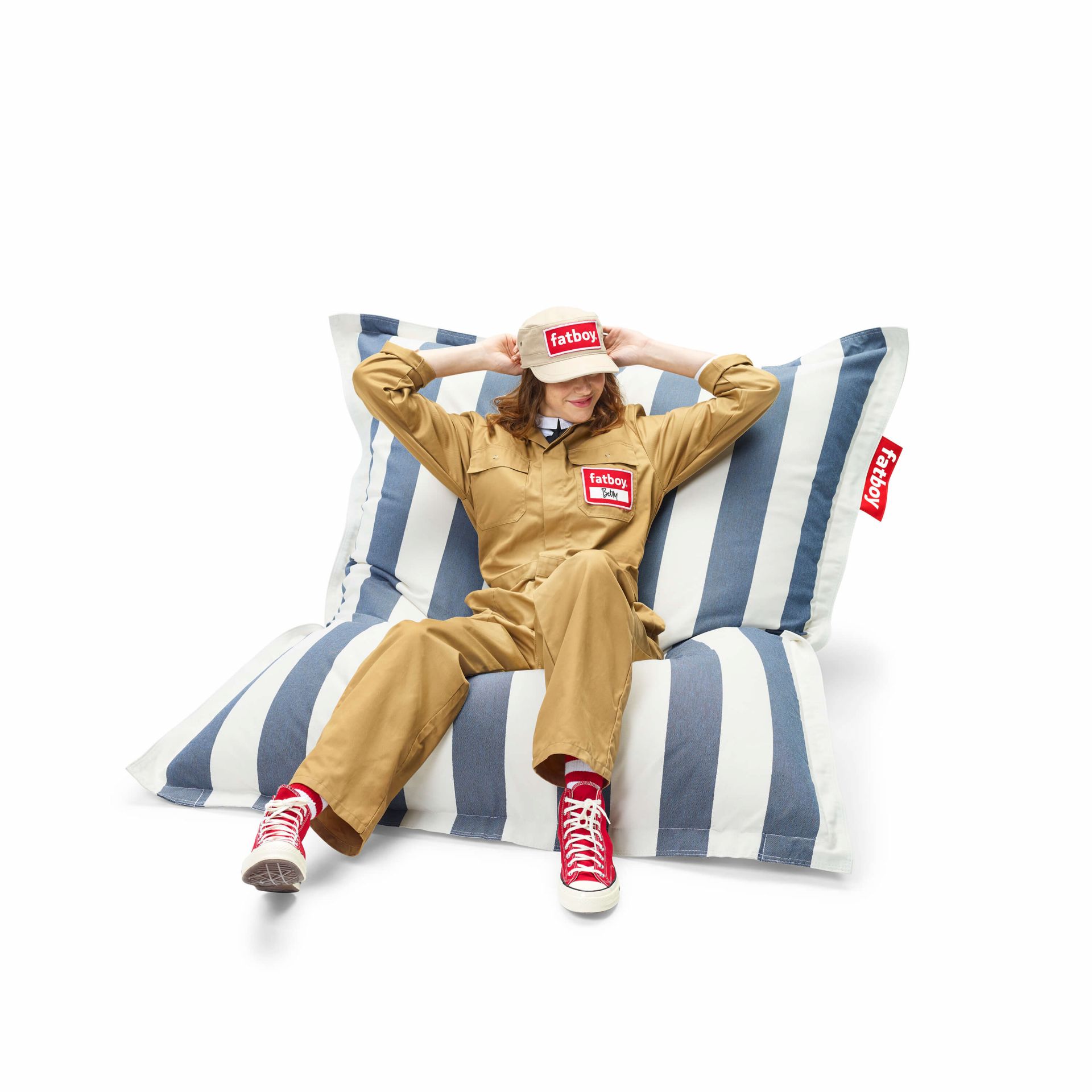 fatboy Outdoor-Sitzsack Original Stripe Ocean Blue | 780242